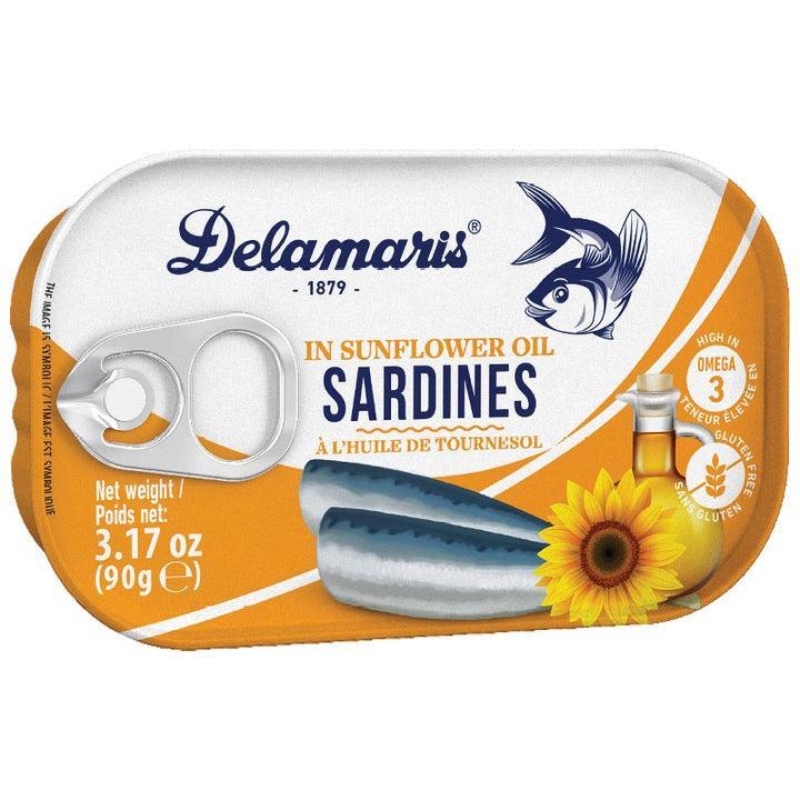 Shop Delamaris Sardines in SUNFLOWER Oil 90g (Delamaris) online - MezeHub