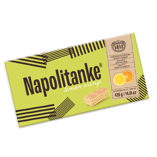 Shop Napolitanke LEMON-ORANGE Wafers 327g (Kras) online - MezeHub