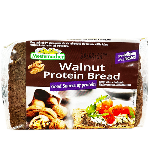 Shop Mestemacher Walnut Protein Bread 249g (Mestemacher) online - MezeHub