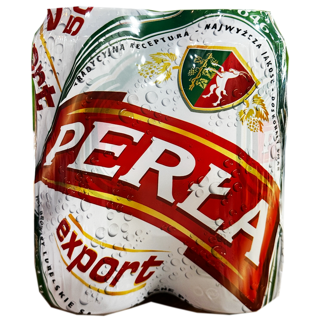 Shop Perla Premium Lager Beer 4-Pack of 0.5L Cans (Perla) online - MezeHub
