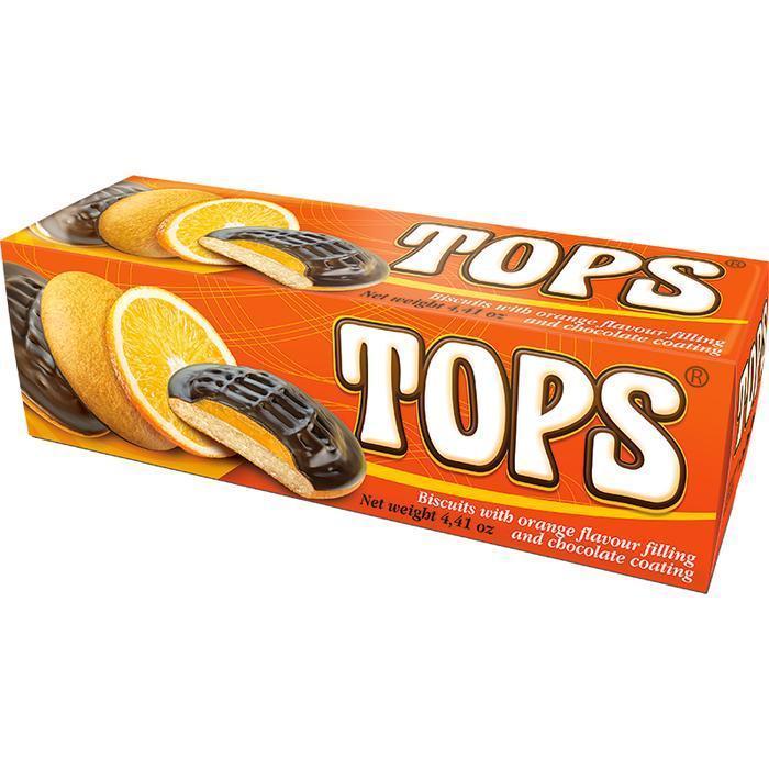 Shop Tops Biscuits with Chocolate Coated Orange Filling 125g ...