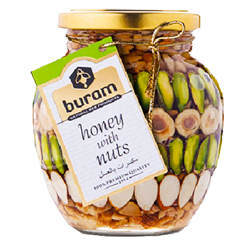 Shop Buram Honey w. Nuts 400g (Buram) online - MezeHub