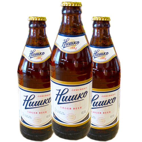 Shop Niško Pivo Lager Beer CASE of 15 0.5L Bottles (Nisko) online - MezeHub