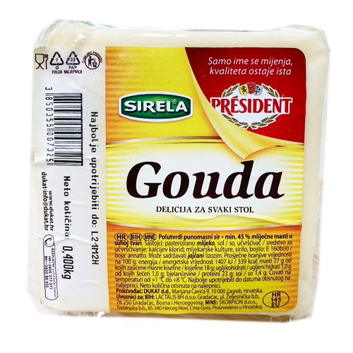 Shop President Gouda Cheese 400g (Dukat) online - MezeHub