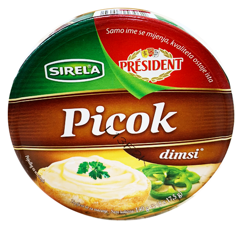 Shop President Picok Classic Smoked DIMSI Cheese Round 140g (Dukat ...