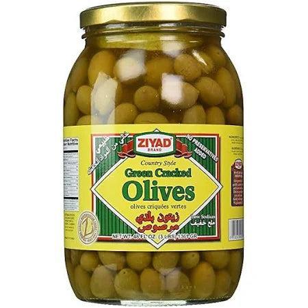 Shop Ziyad Cracked Green Olives 454g (Ziyad) online - MezeHub