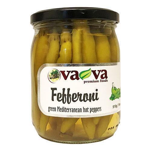 Shop Hot Green Fefferoni Peppers 510g (Va-Va) online - MezeHub